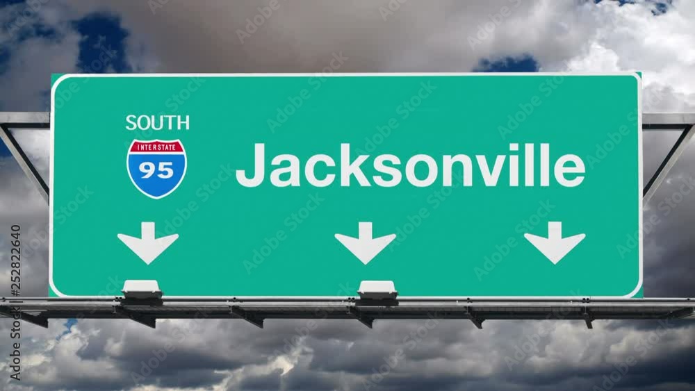 Jacksonville Florida interstate route 95 overhead freeway directional ...