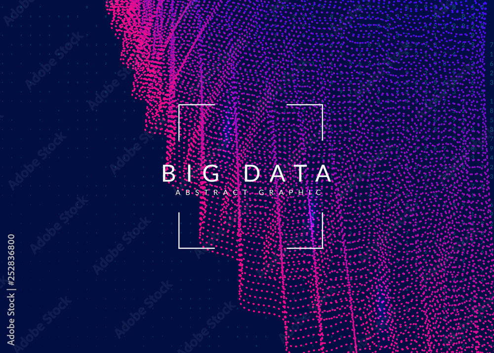 Big data background. Technology for visualization, artificial ...