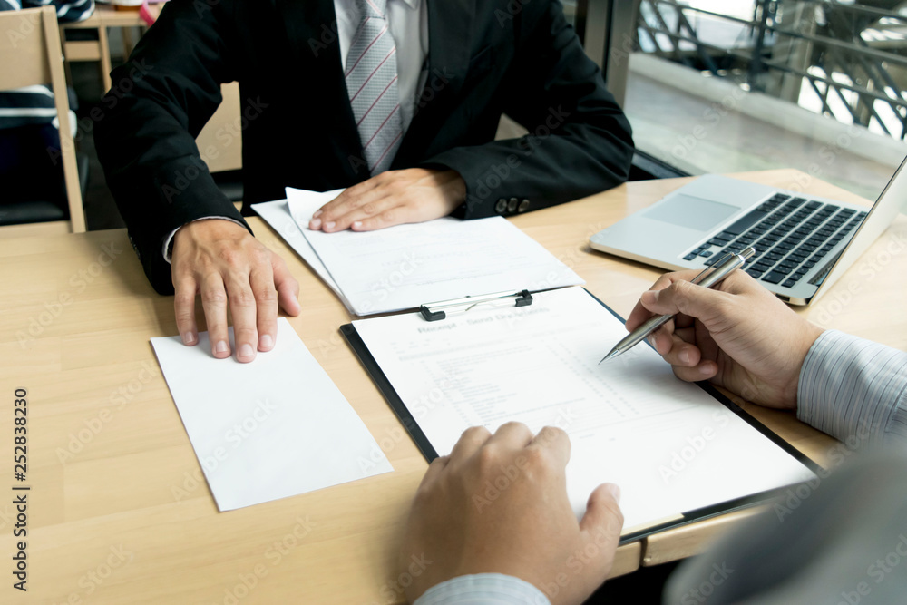 The company president dismissed the employee. Because this employee ...