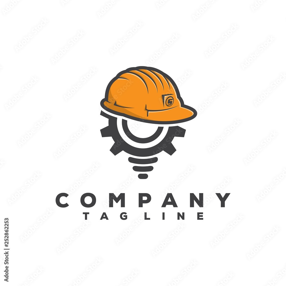smart construction logo design Stock Vector | Adobe Stock