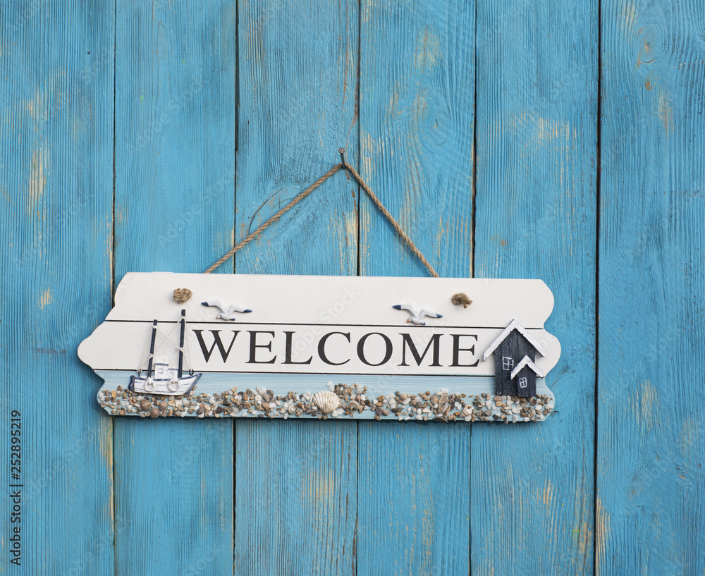 sea sign welcome Stock Photo | Adobe Stock