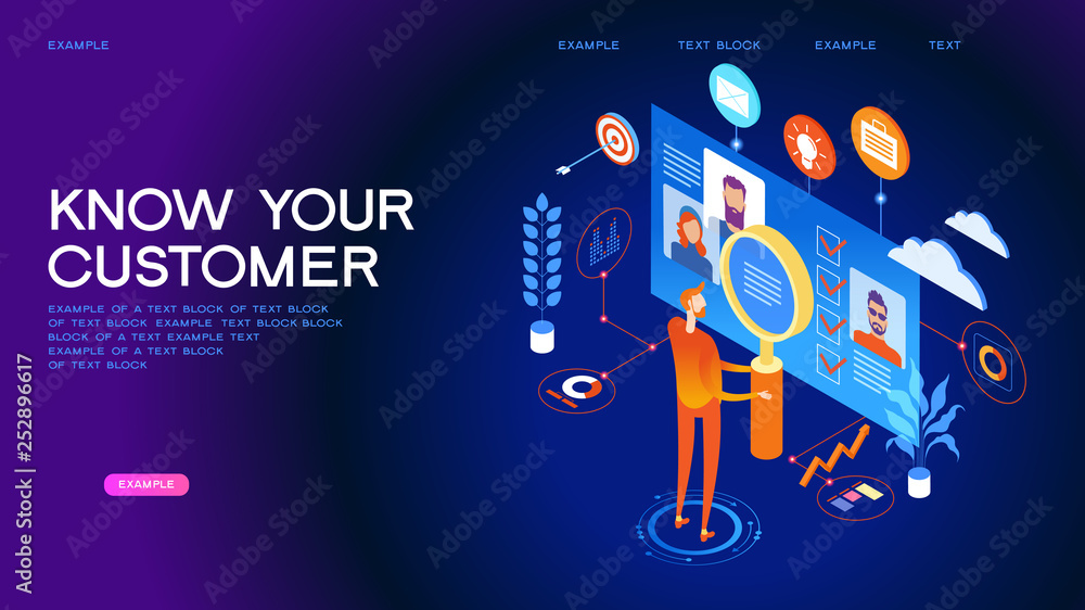 Know your customer web banner Stock Vector | Adobe Stock