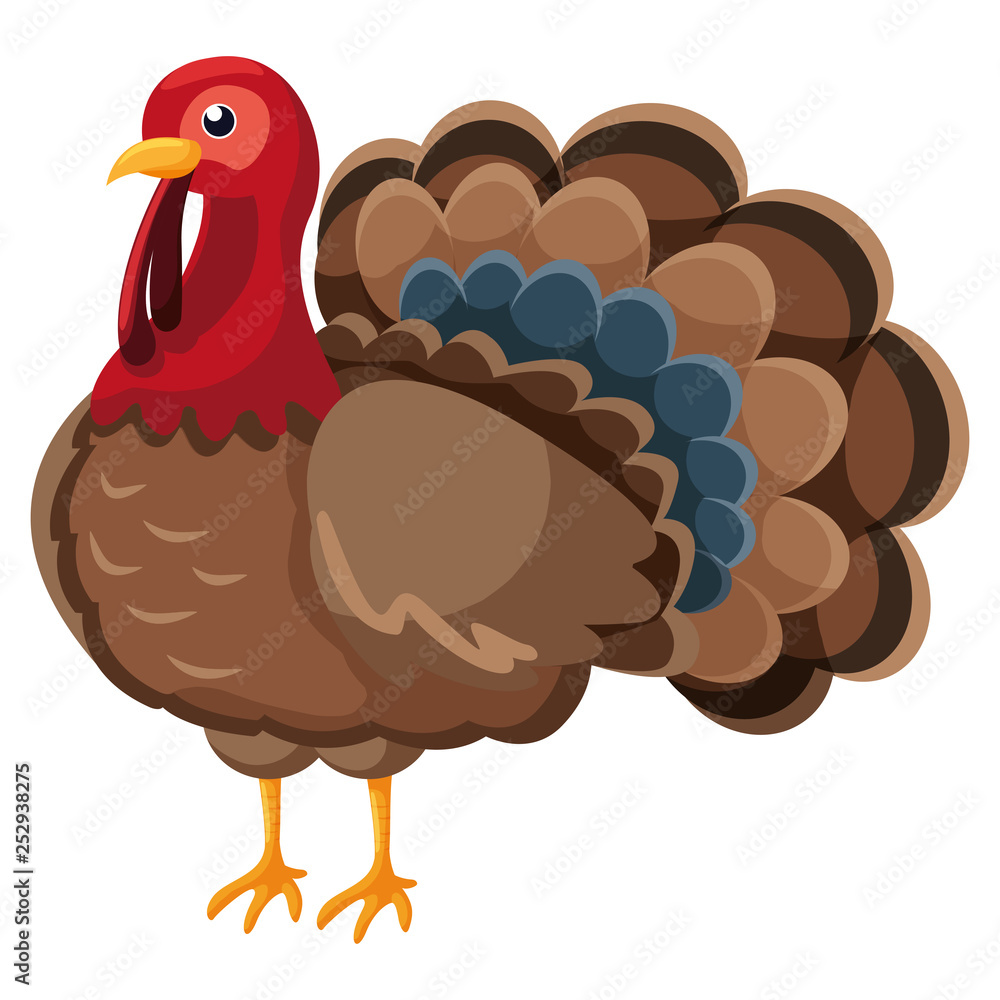 cartoon turkey icon Stock Vector | Adobe Stock