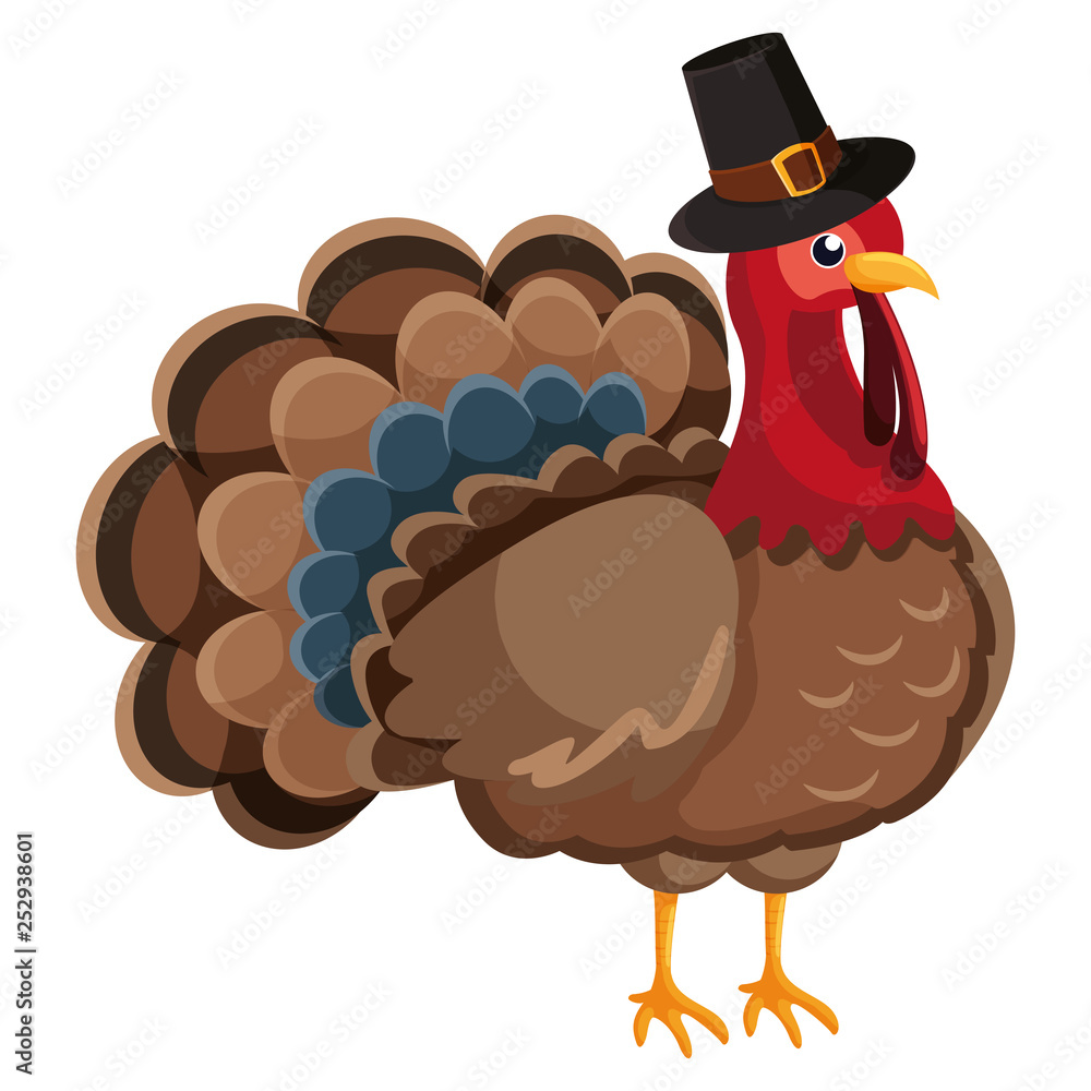 cartoon turkey icon Stock Vector | Adobe Stock