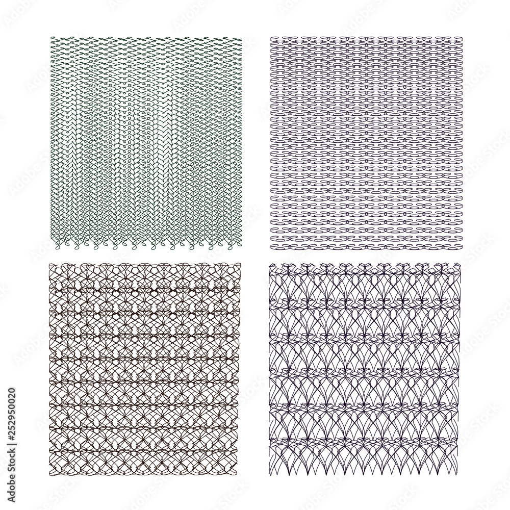 Guilloche background. Digital watermark for security papers ...