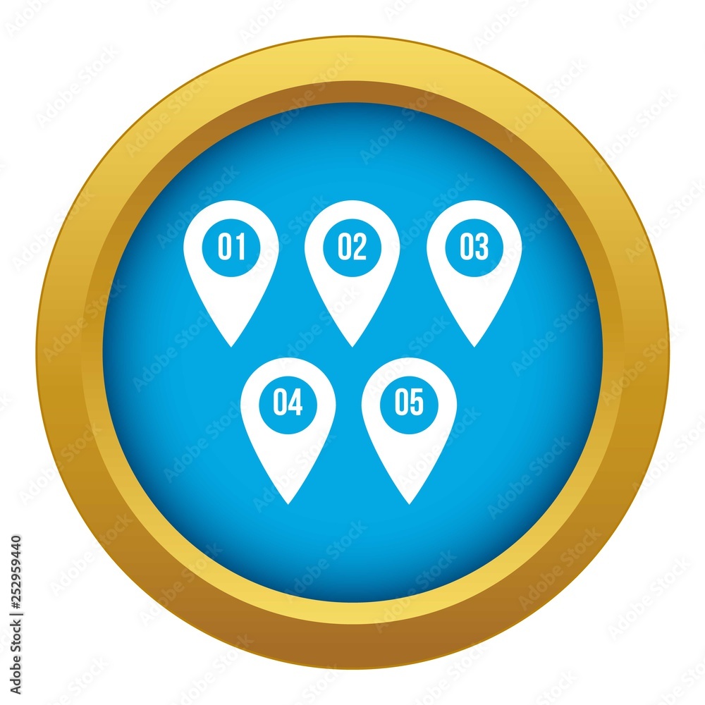 Pointer marks icon blue vector isolated on white background for any ...