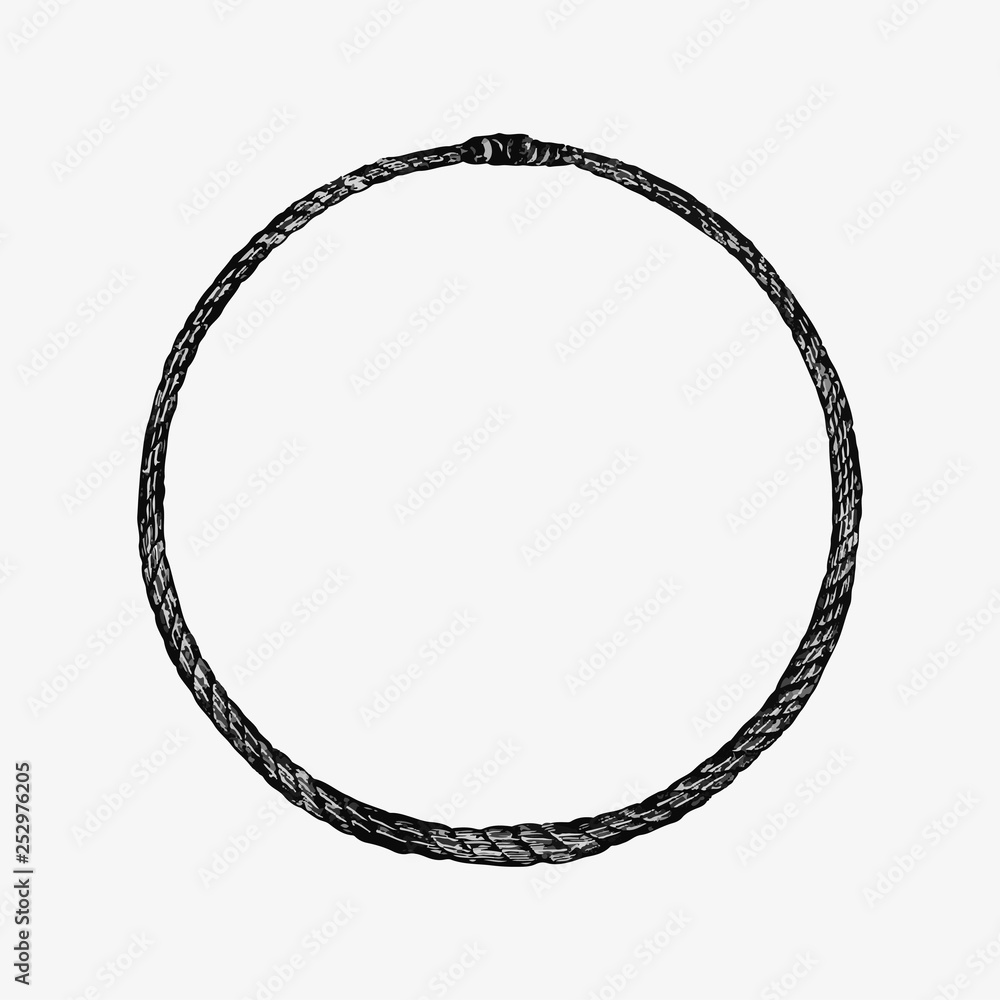 Round rope in vintage style Stock Vector | Adobe Stock