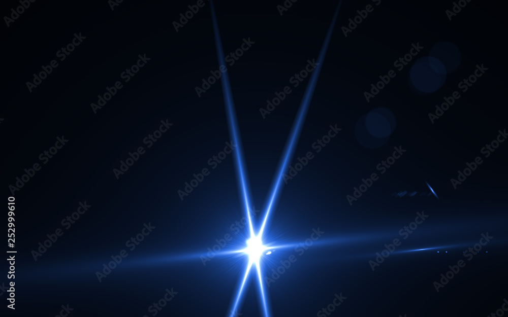 abstract of lighting digital lens flare in dark background.Nature of ...