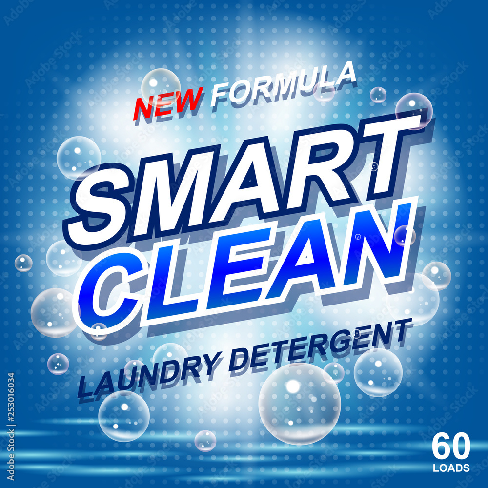 Laundry detergent package ads. Toilet or bathroom tub cleanser design ...