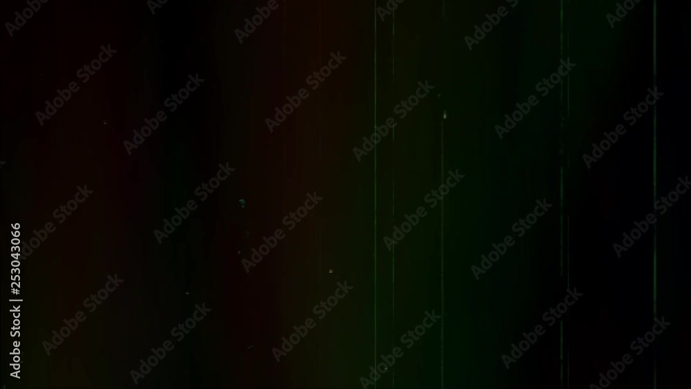 Green scratch old film vintage look overlay, light leaks, black screen ...