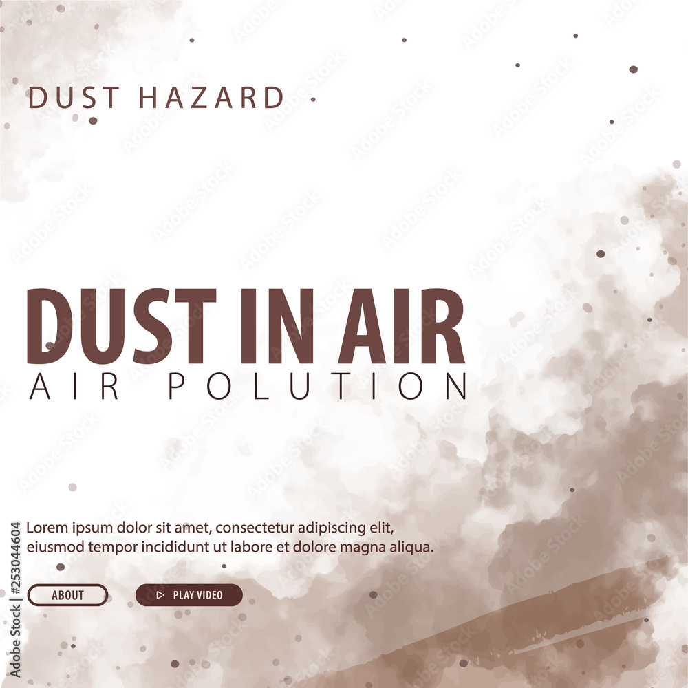 Dust in Air. Dust hazard. Polluted air. Vector Illustration. Stock ...