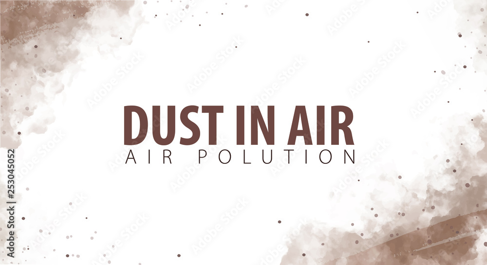 Dust in Air. Dust hazard. Polluted air. Vector Illustration. Stock ...