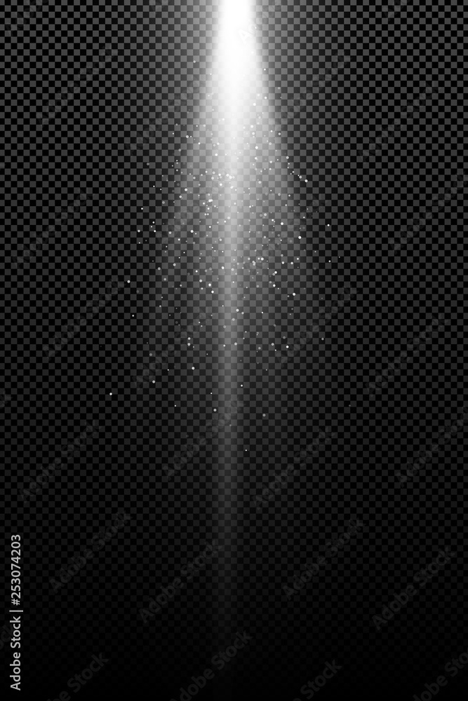 Realistic white light effect isolated on a transparent background ...