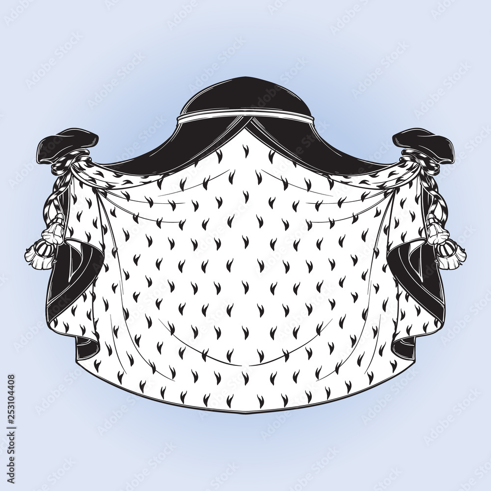 Royal mantle for the Coat of Arms. Element for designing coat of arms ...