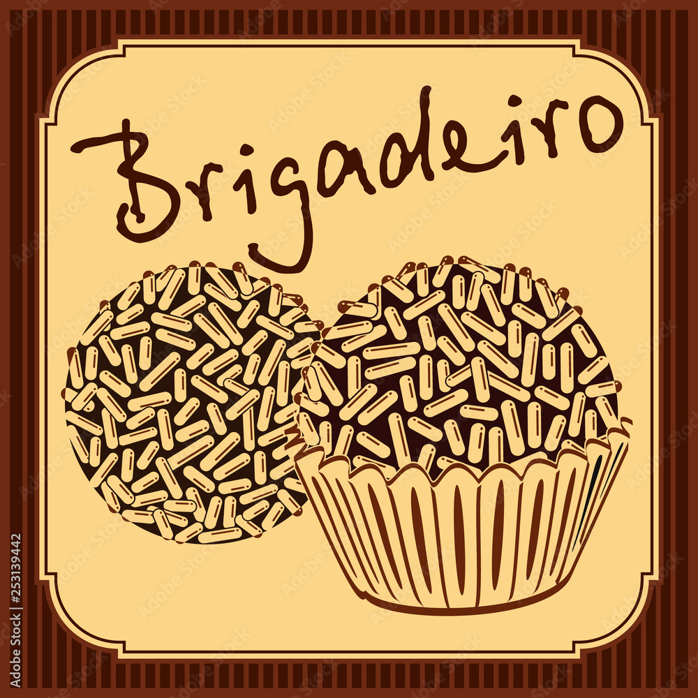Brigadeiro - traditional brazilian chocolate candy Stock Vector | Adobe ...