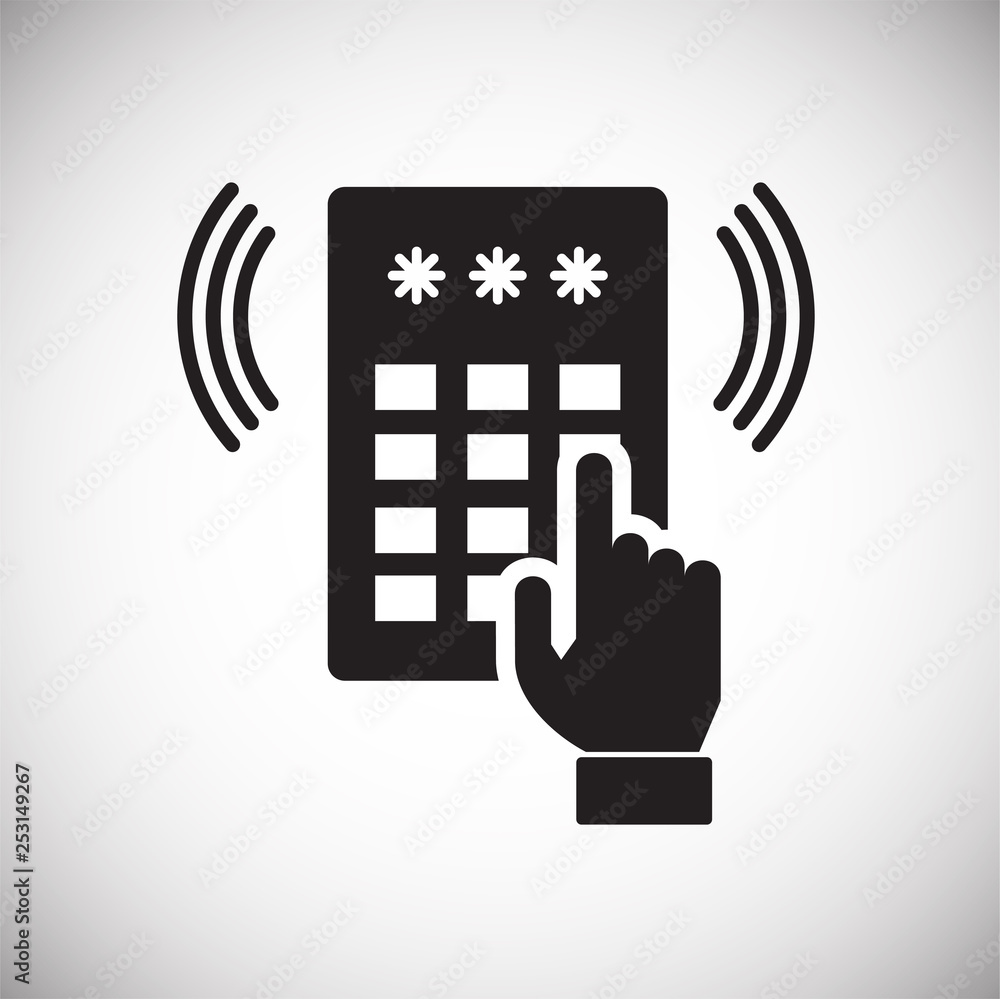 Data security icon on background for graphic and web design. Simple ...