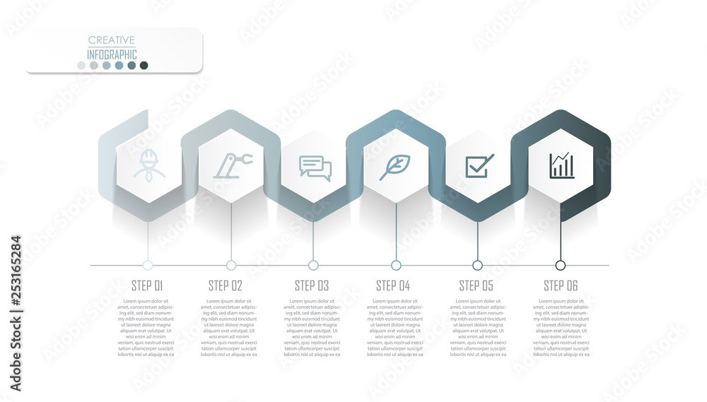 Infographic Diagram design with step process flowchart for Business and ...