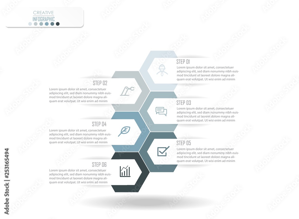 Infographic Diagram design with step process flowchart for Business and ...