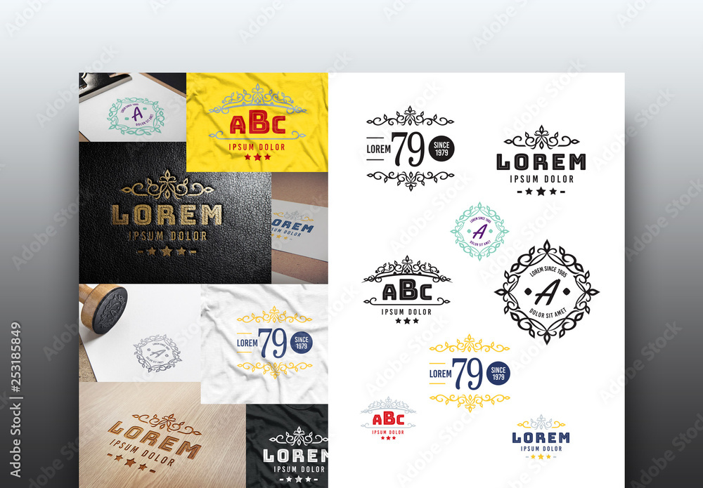 Decorative Logo Badges Layouts Stock Template | Adobe Stock
