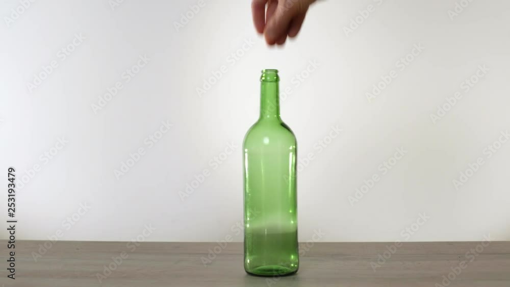 Zero waste concept Use a glass bottle instead of a plastic bottle ...