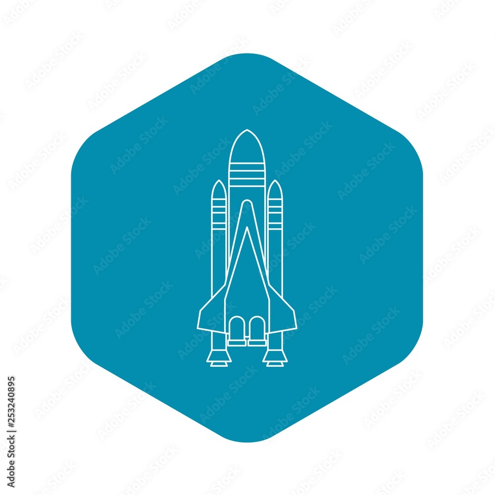 Shuttle icon. Outline illustration of shuttle vector icon for web Stock ...