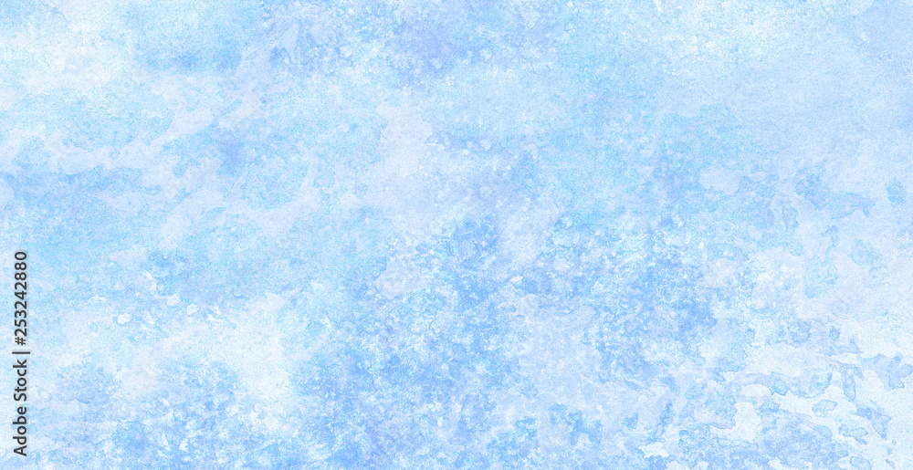 Ice and frost texture light sky blue shades watercolor background ...