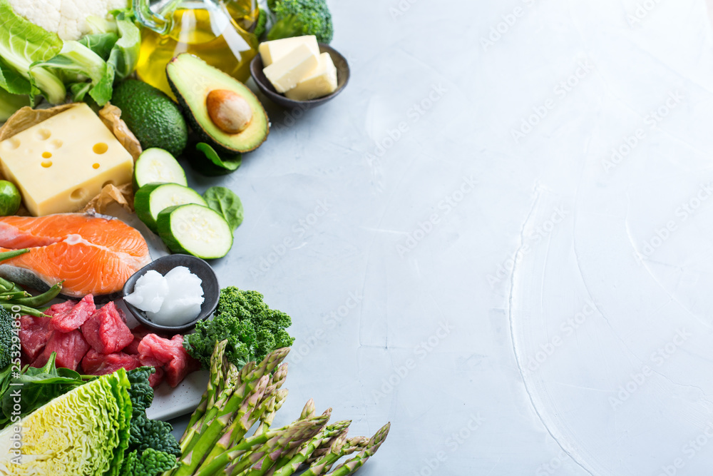 Healthy ketogenic low carb food for balanced diet Stock Photo | Adobe Stock Healthy ketogenic low carb food for balanced diet Stock Photo | Adobe Stock