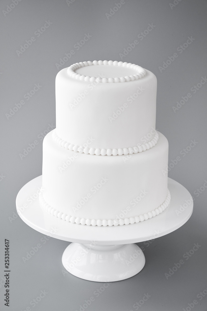 Plain White Wedding Cake