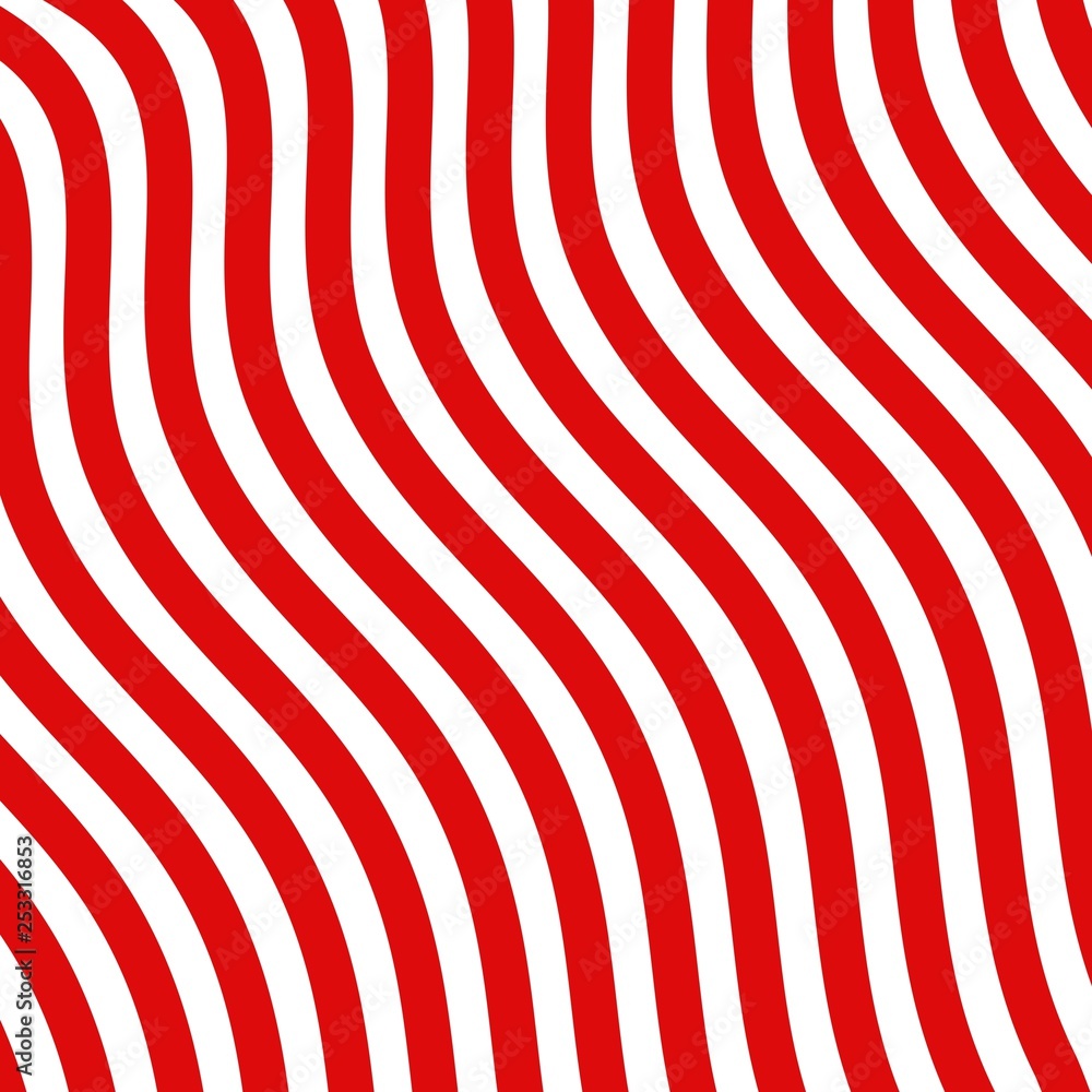Linien rot weiß mit Wellenmuster Stock Illustration | Adobe Stock