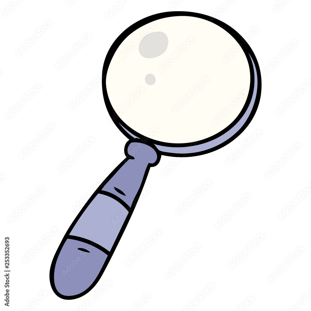 cartoon doodle of a magnifying glass Stock Vector | Adobe Stock