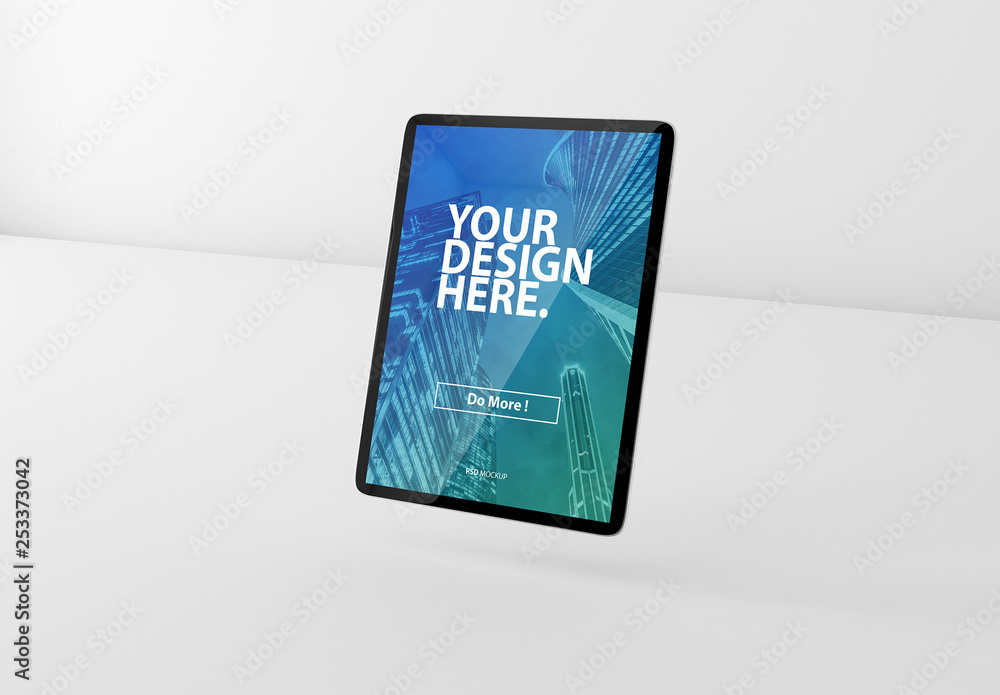 Floating Tablet Mockup Stock Template | Adobe Stock