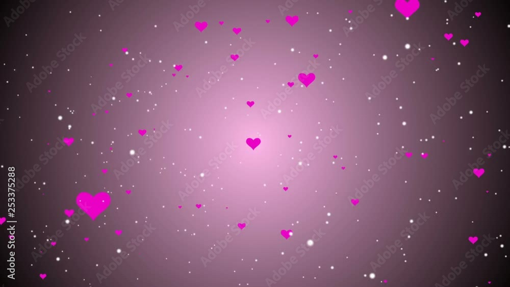 Valentines day hearts love romantic backdrop animation motion graphic ...