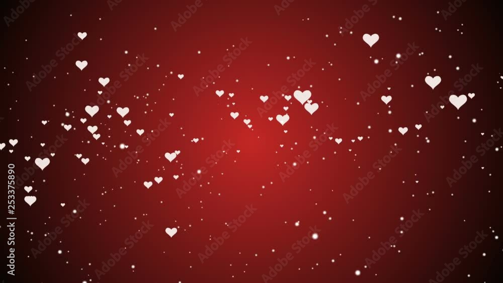 Valentines day hearts love romantic backdrop animation motion graphic ...