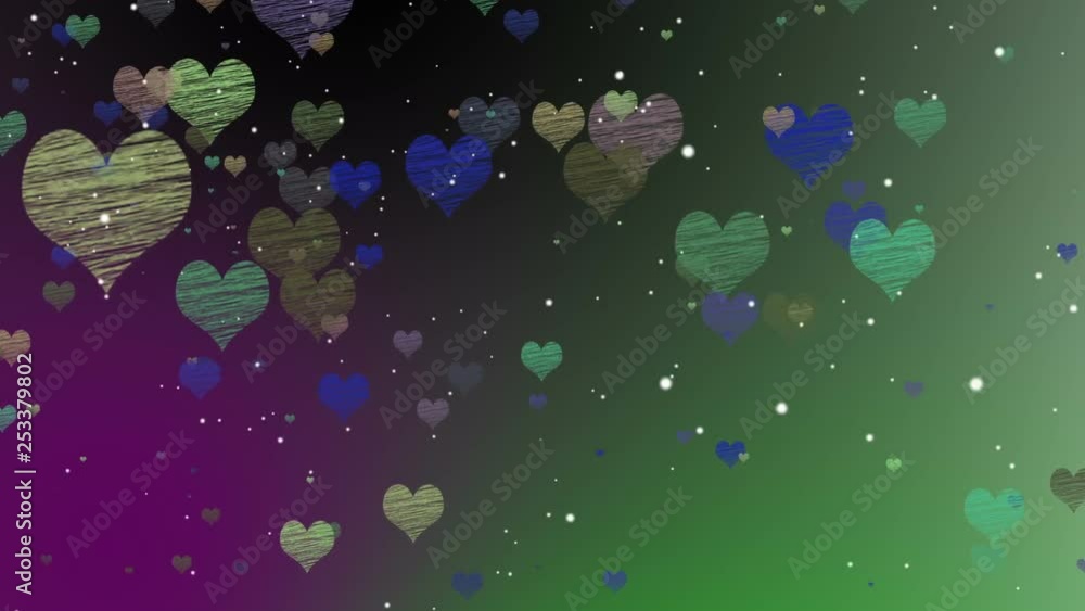 Valentines day hearts love romantic backdrop animation motion graphic ...