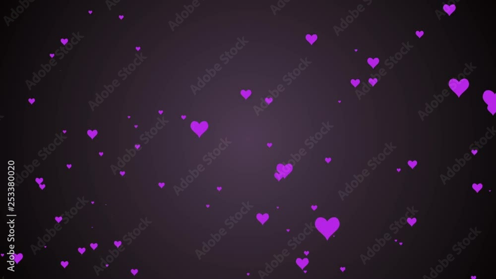 Valentines day hearts love romantic backdrop animation motion graphic ...