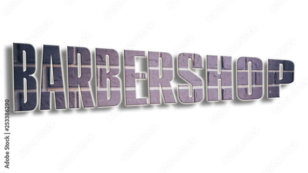 Barbershop -3d text. Creative design for your greeting card, flyers ...
