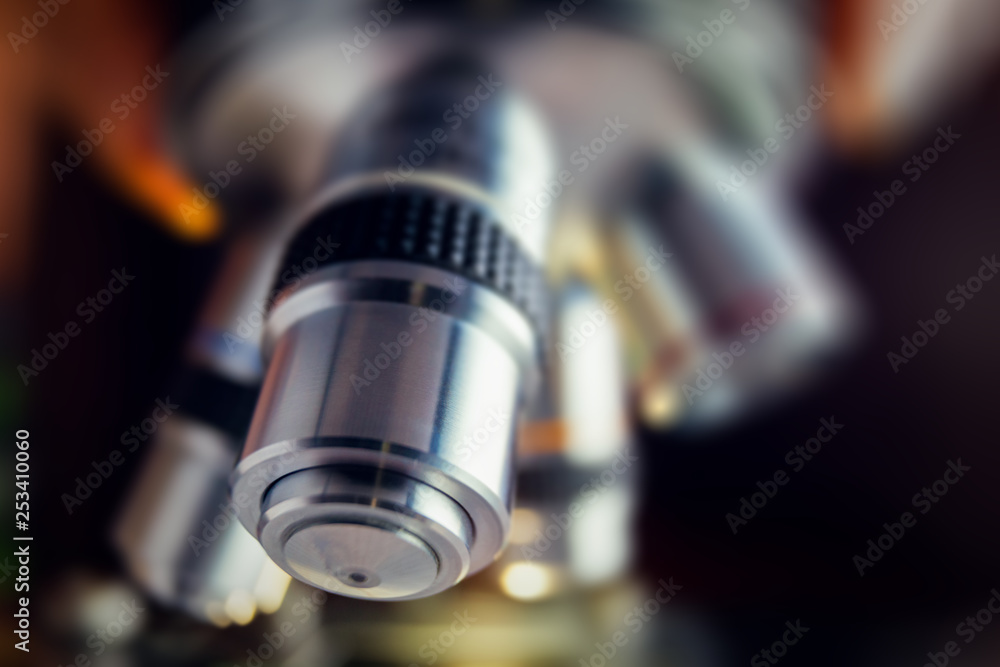 Laboratory microscope for scientific research. Microscope is used for ...