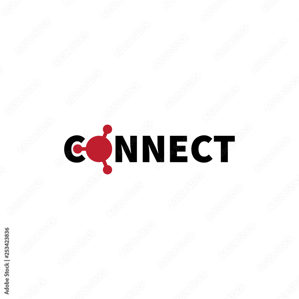 Connect Logo Design Template Elements - Vector Stock Vector | Adobe Stock