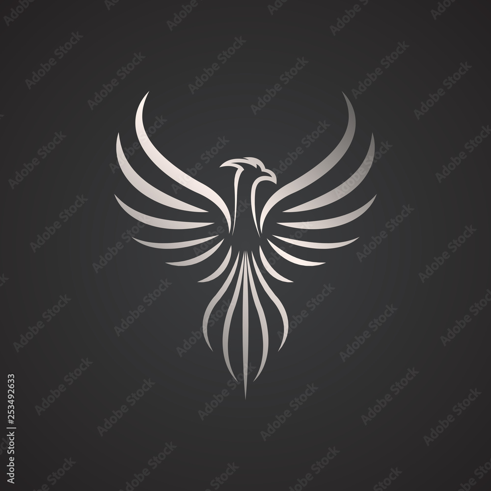 Phoenix symbol vector illustration Stock Vector | Adobe Stock