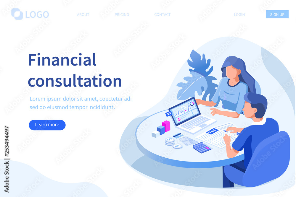 financial advisor Stock Vector | Adobe Stock