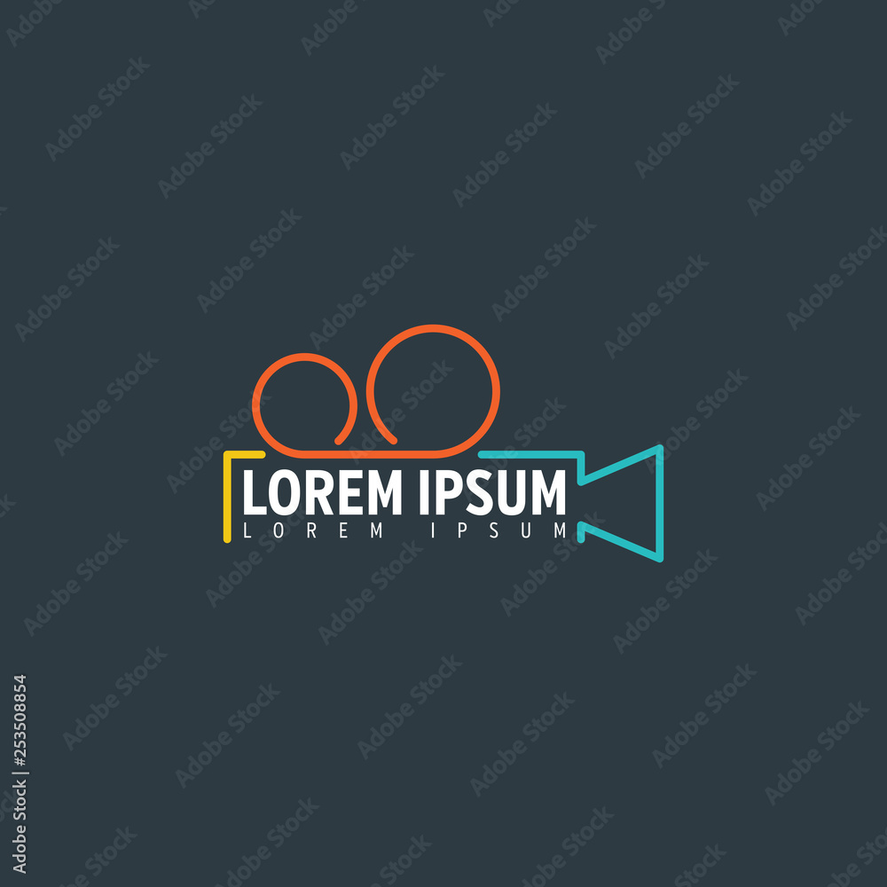 video camera vector logo design Stock Vector | Adobe Stock