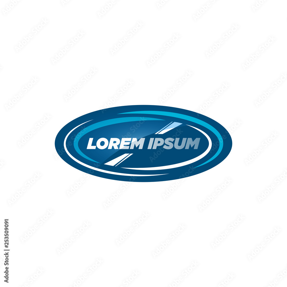 Oval corporate logo design vector Stock Vector | Adobe Stock