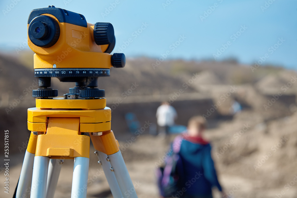 Special device (level) for surveyor builders, geodesy equipment close ...
