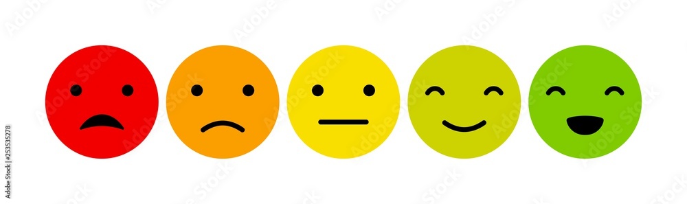 Emoticons mood scale Stock Vector | Adobe Stock