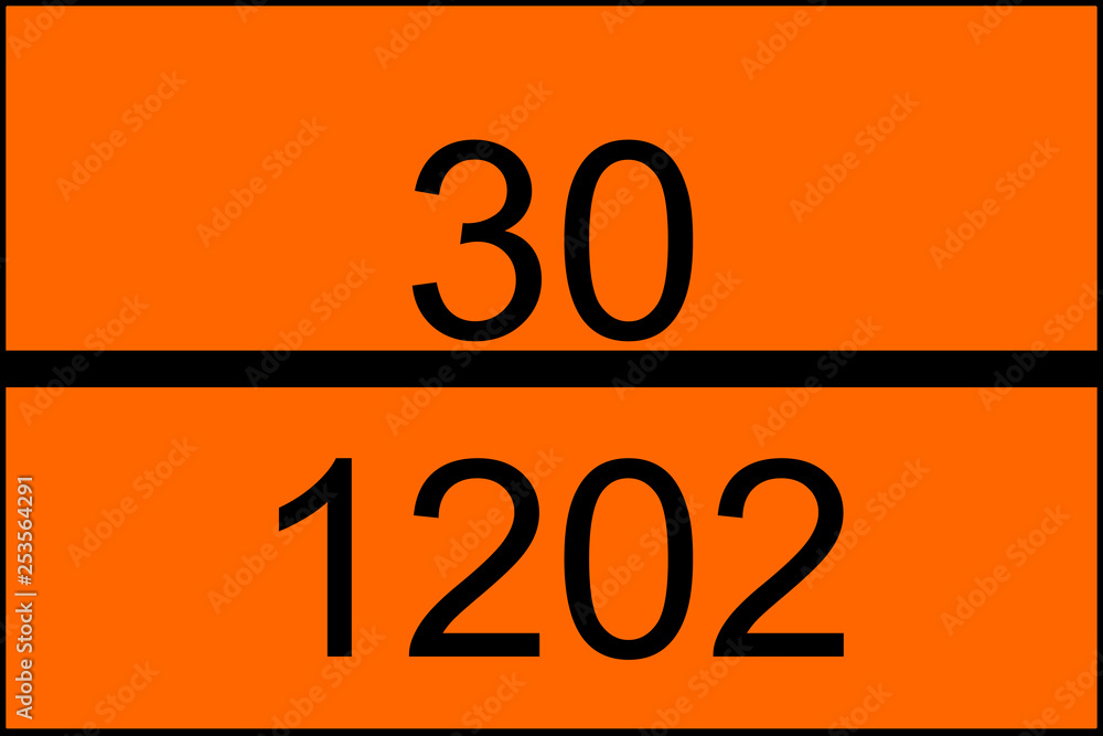 Warntafel orange mit 30-1202 Stock Illustration | Adobe Stock