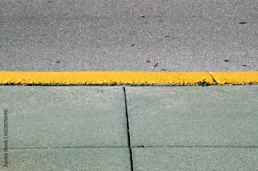 Yellow Painted Curb