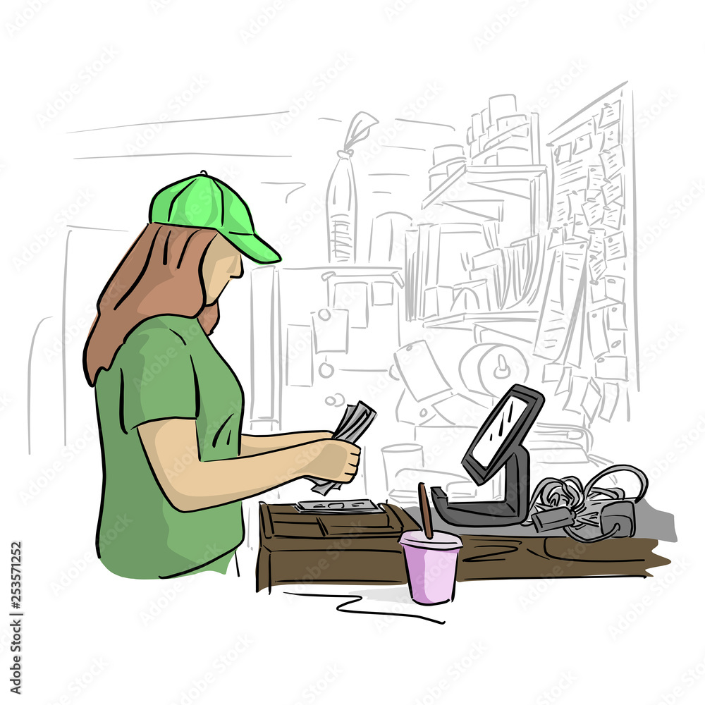 Counting Money Clipart