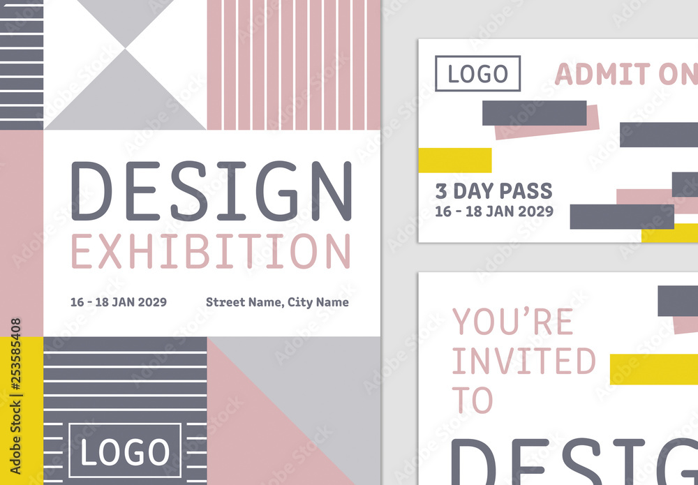 Event Promotion Set Template Layout Stock Template | Adobe Stock