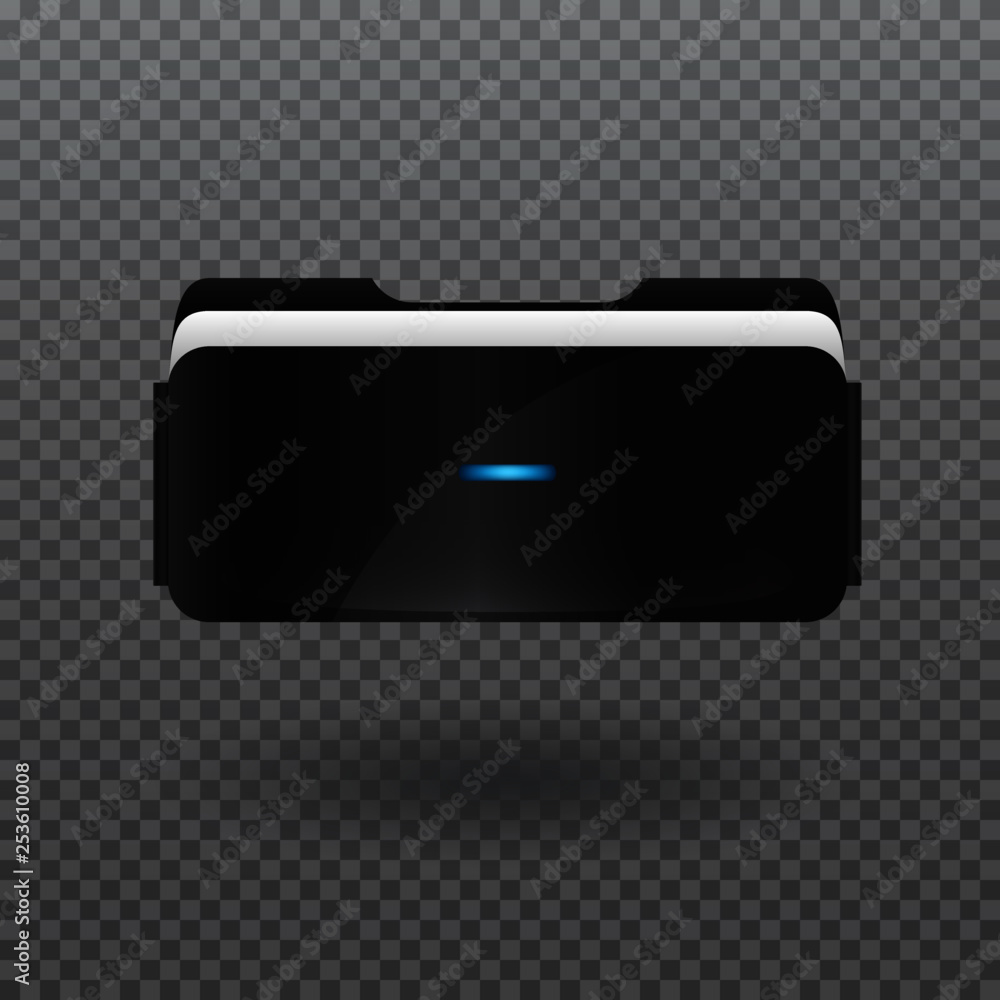 Virtual reality glasses front view isolated on transparent background ...