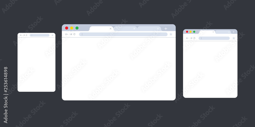 Browser window.Web browser in flat style. Window concept internet ...